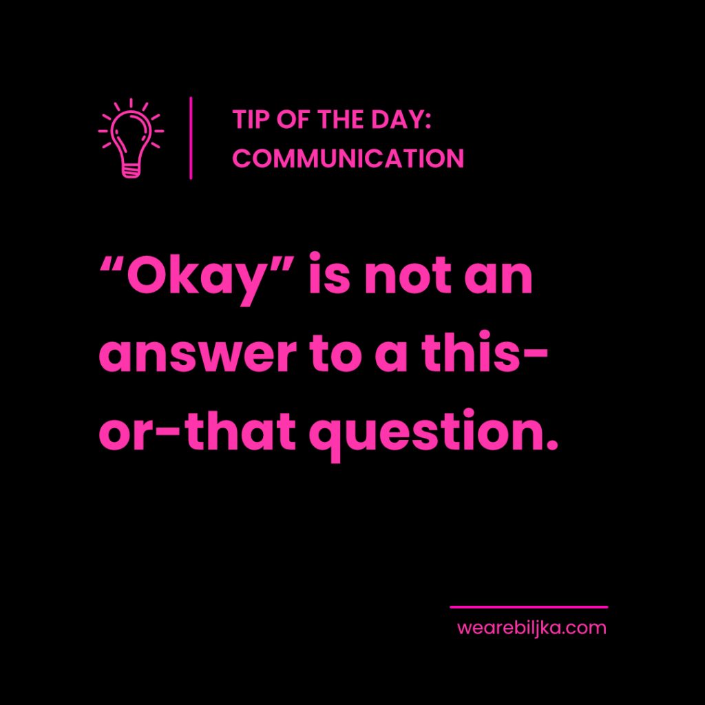Tip of the Day: Communication – We Are Biljka