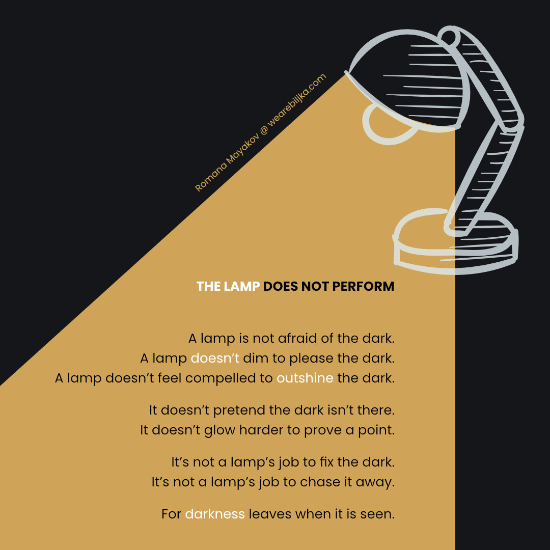 The Lamp Does Not Perform – We Are Biljka